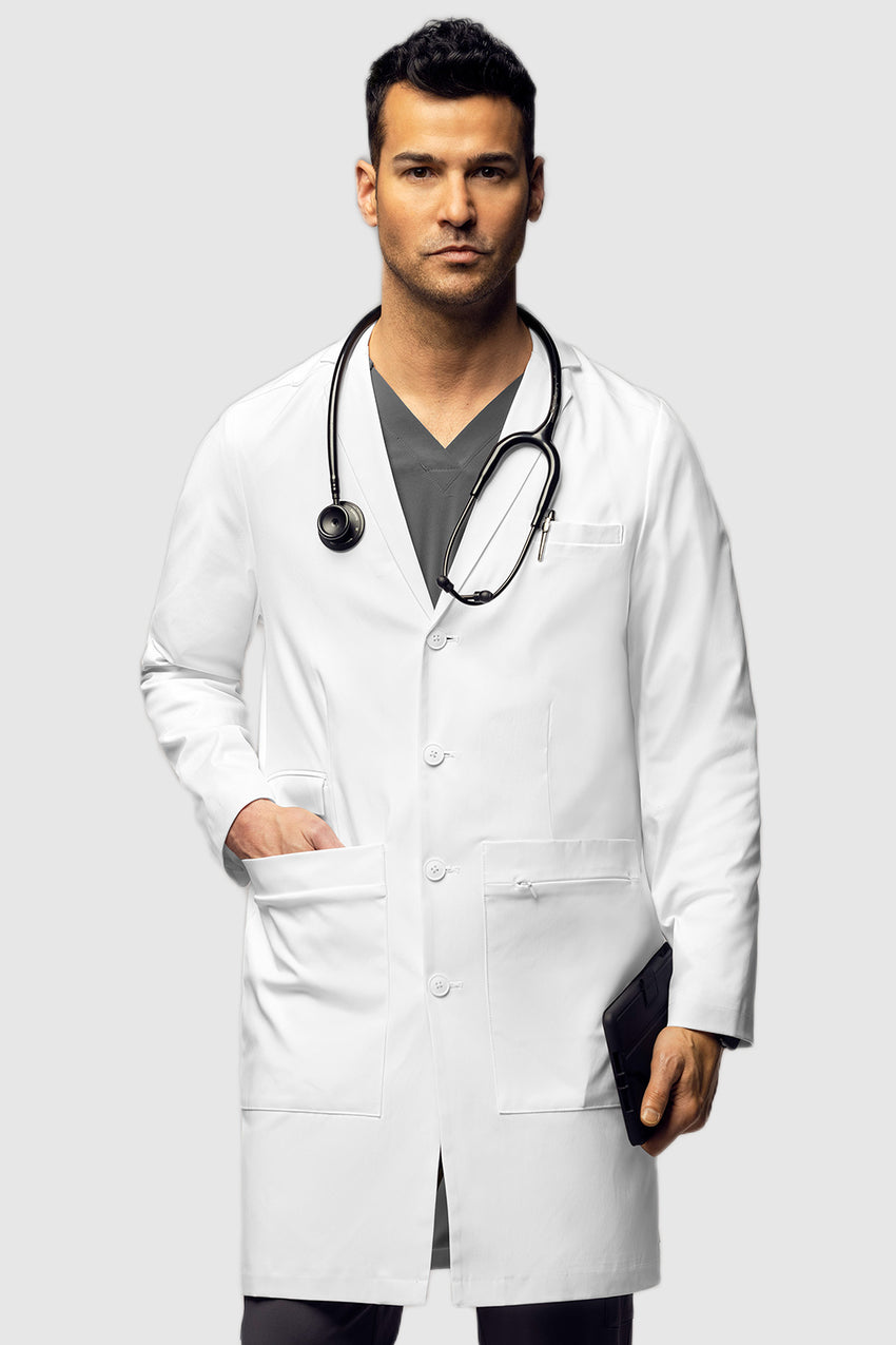 Wink Scrubs Wink Slate Men's Welt Pocket Lab Coat