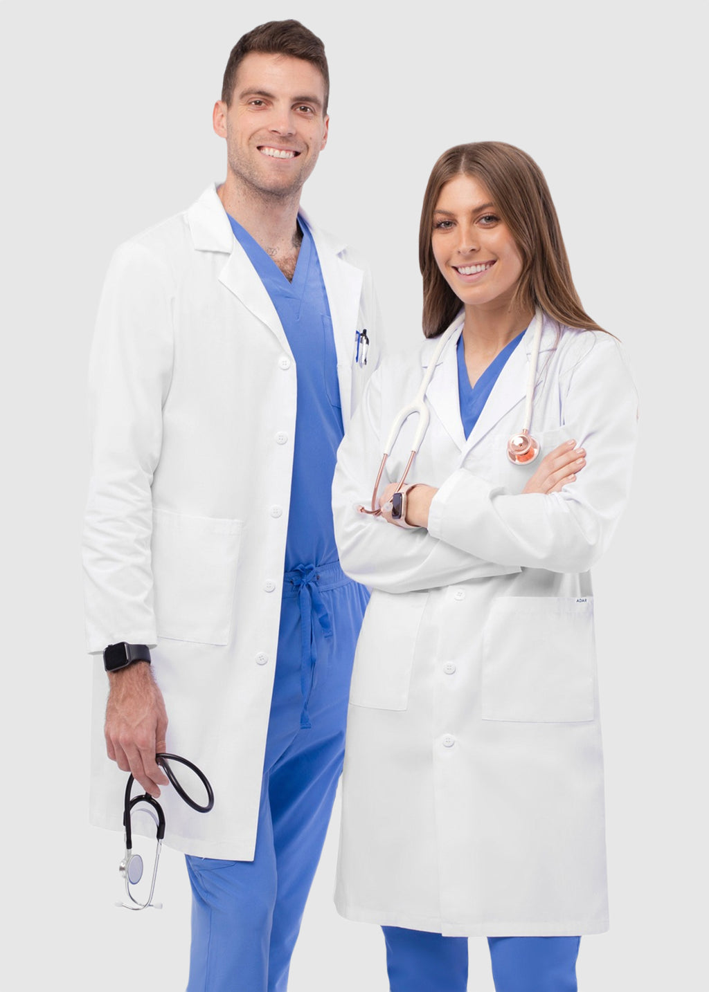 Black Medical Lab Coat - Adar 808 Unisex Lab Coat