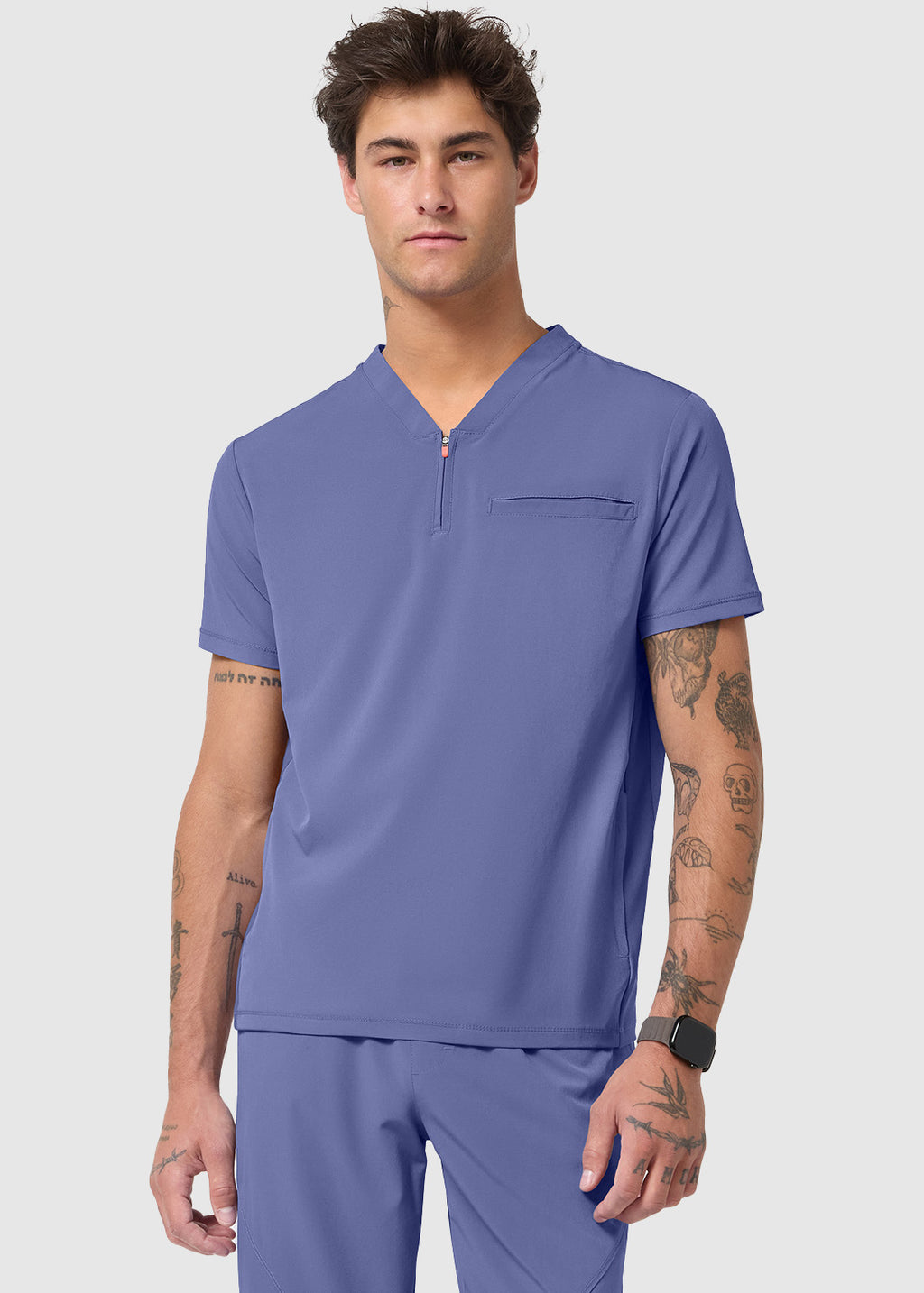 Infinity GNR8 IN702A Partial Zip V-Neck Scrub Top For Men