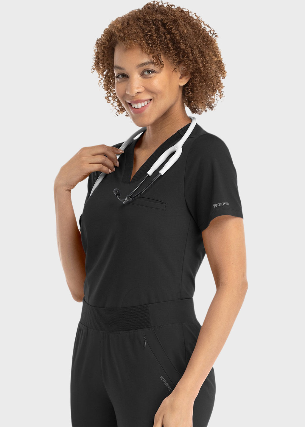 Maevn Women Banded V-Neck Top - 20301