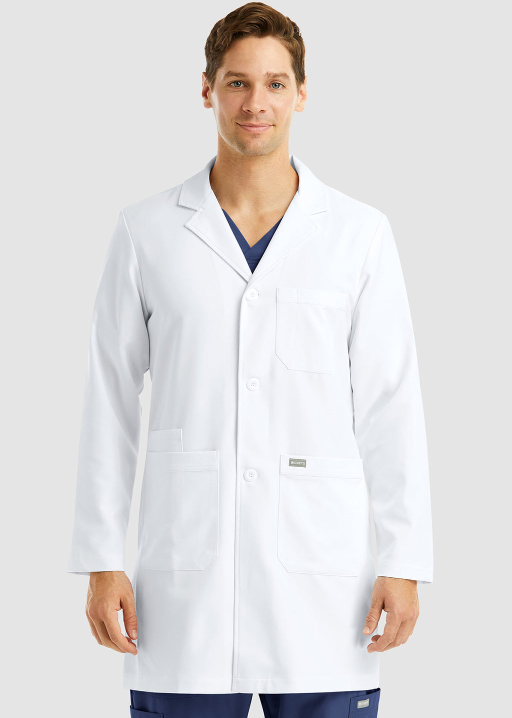 Maevn 5872 Momentum Lab Coat Notch Collar Lab Coat For Men