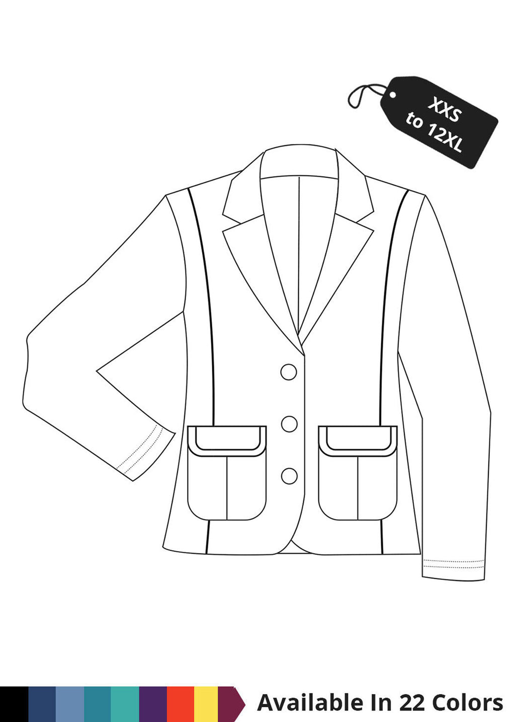 PU Made to Order Women's 28 Inches Fashion Lab Coat